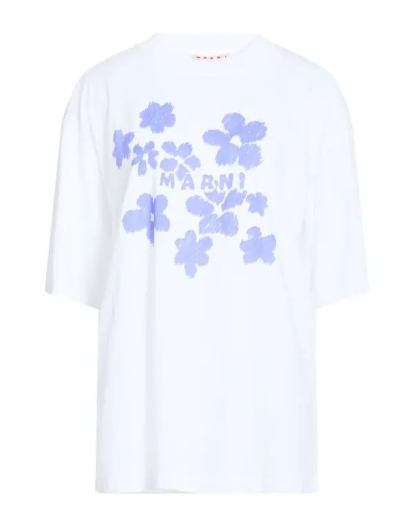 Marni Cotton Oversized T-shirt With Floral Print