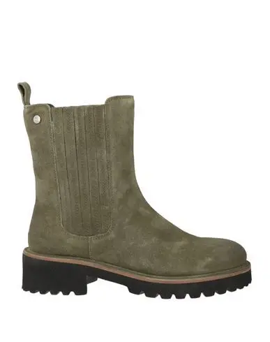 CAFÈNOIR Suede Ankle Boots With Lug Sole - Green
