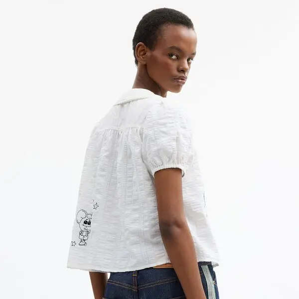 COACH X Brain Dead Embroidered Cotton Blouse