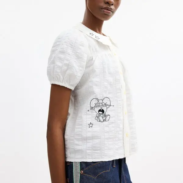COACH X Brain Dead Embroidered Cotton Blouse