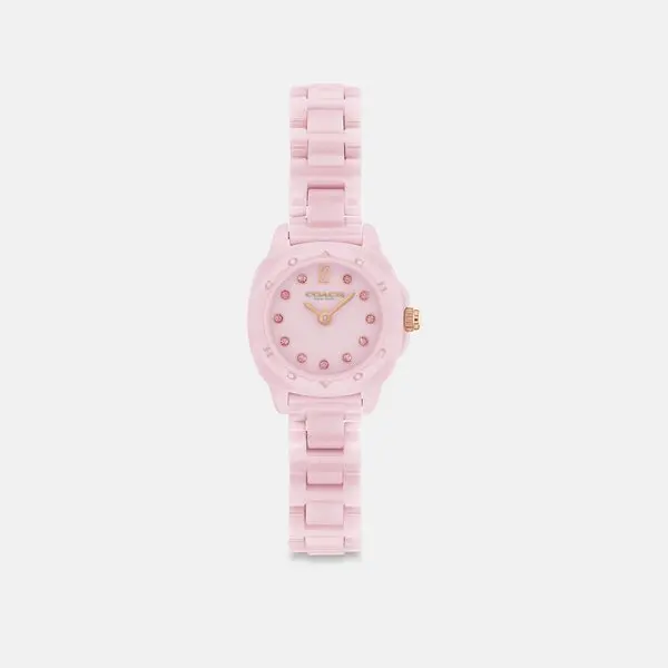 COACH Kitt Ceramic Watch, 21mm - Blush