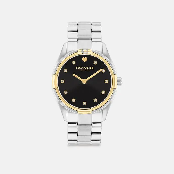 COACH Brooks Watch, 34 Mm - Two Tone