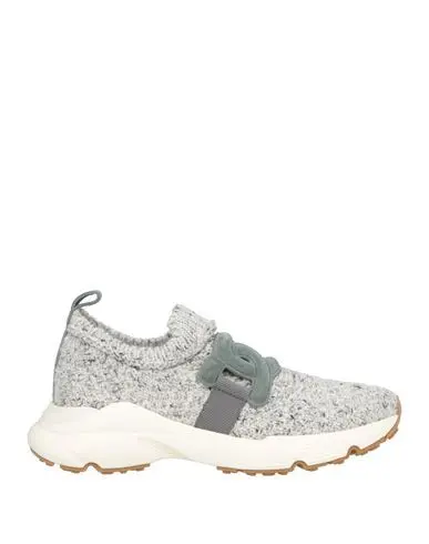 TOD'S Light Textile Fibers And Leather Sock Sneakers - Light Grey