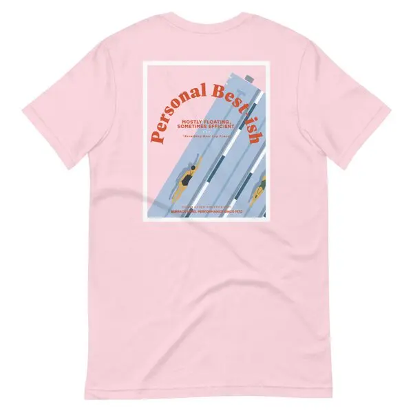 ANCHOR & CREW Cotton Personal Best-ish Swimming League Organic Cotton T-shirt - Pink