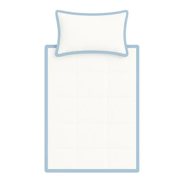 DECOFLUX HOME Blue / White Bedding Set Frame Inner Light Blue
