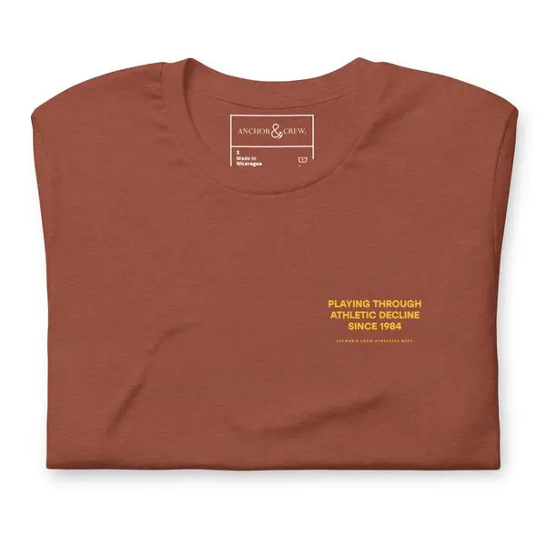 ANCHOR & CREW Clay The Playmaker Basketball Club League Organic Cotton T-shirt - Red
