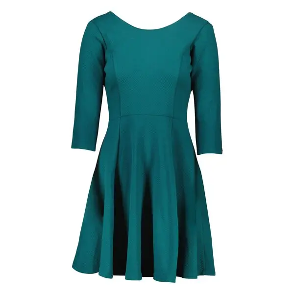 MARIANNE BY MARIE JORDANE Emma Fit & Flare Dress In Organic Cotton - Green