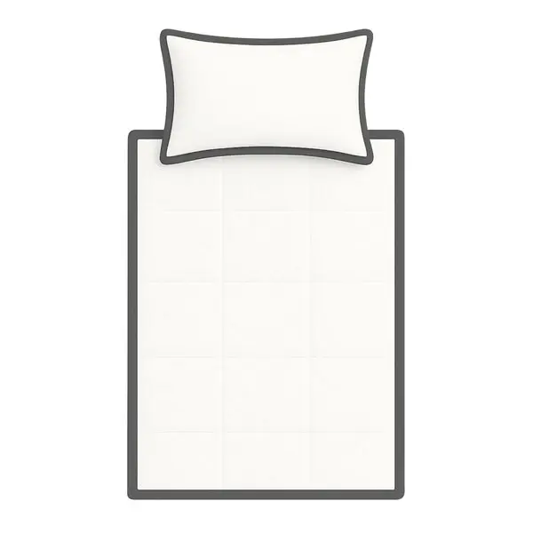 DECOFLUX HOME Blue / White Bedding Set Frame Inner Anthracite