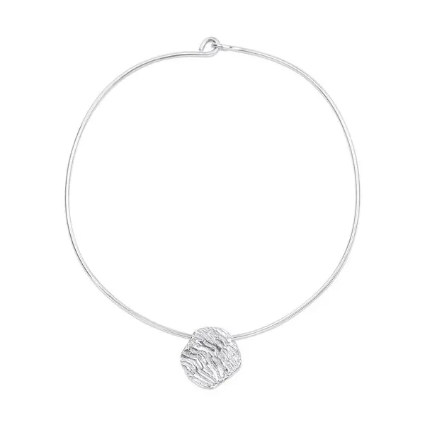 ARIANNE DELANEY Ripple Coral Torque Necklace Sterling - Silver