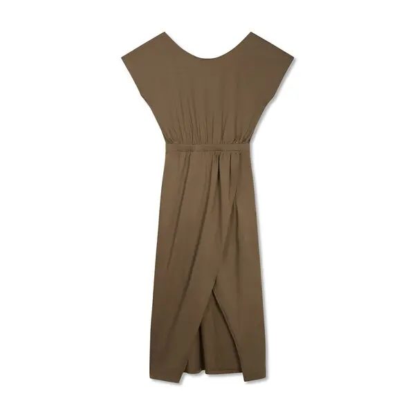 MARIANNE BY MARIE JORDANE Iggy Midi Dress In Organic Cotton - Green