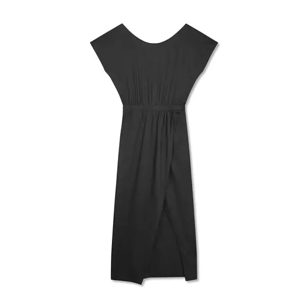 MARIANNE BY MARIE JORDANE Iggy Midi Dress Organic Cotton - Black