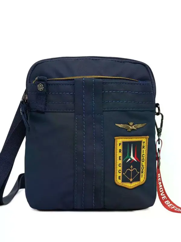 AERONAUTICA MILITARE Messenger Bag With Frecce Tricolori Appliqu - Blue