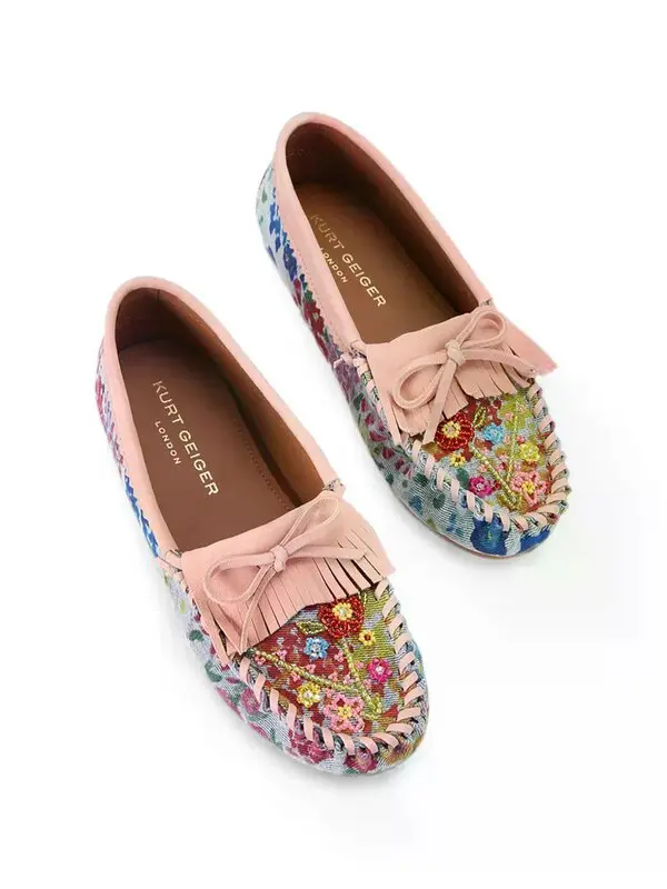 Kurt Geiger Beaded Floral Moccasins