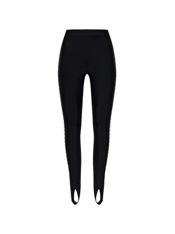 Moschino Logo-tape Stirrup Leggings - Black
