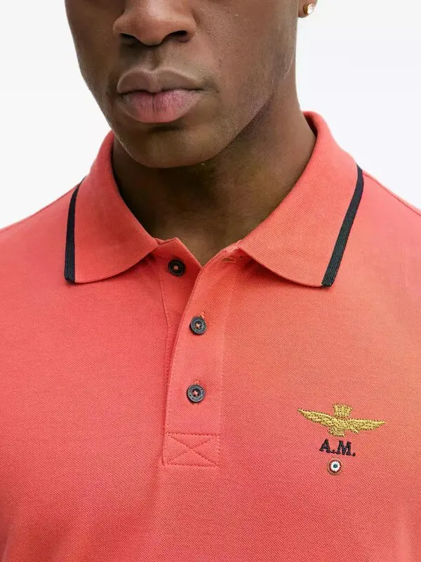 AERONAUTICA MILITARE Eagle-embroidered Polo Shirt