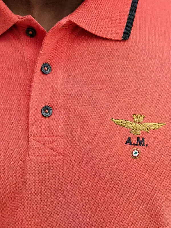 AERONAUTICA MILITARE Eagle-embroidered Polo Shirt
