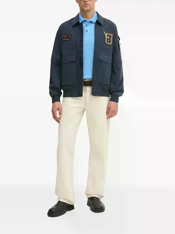 AERONAUTICA MILITARE Eagle-embroidered Polo Shirt
