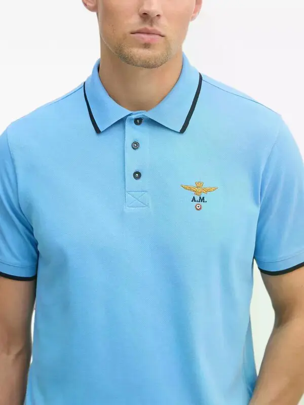 AERONAUTICA MILITARE Eagle-embroidered Polo Shirt