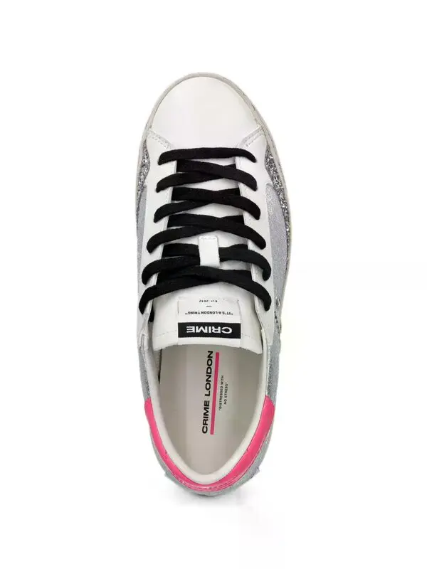 CRIME LONDON Glitter Detail Platform Sneakers