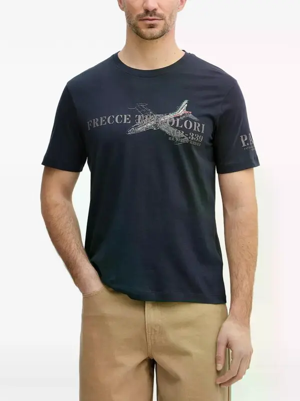 AERONAUTICA MILITARE Mb-339 Aircraft-print T-shirt - Blue