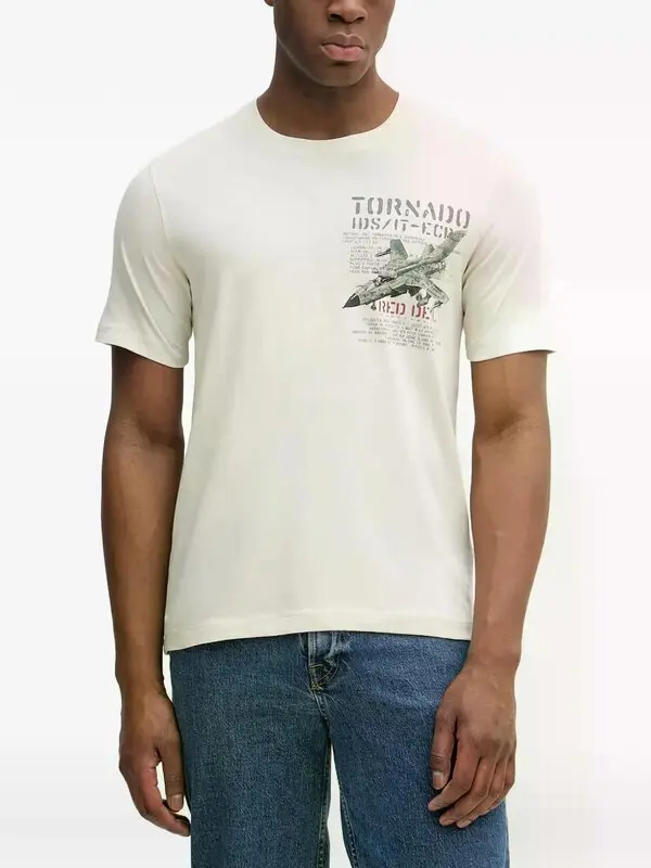 AERONAUTICA MILITARE Tornado Graphic-print T-shirt - White