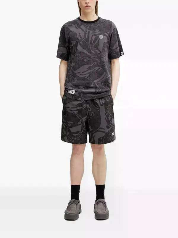 AAPE BY *A BATHING APE Graphic Print Shorts