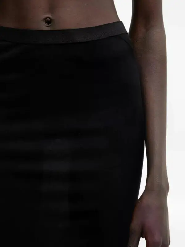 Rick Owens Elasticated Waistband Jersey Midi Skirt