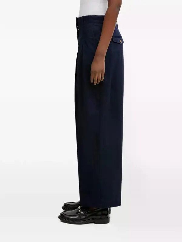 Lacoste Pleated Wide-leg Tailored Trousers