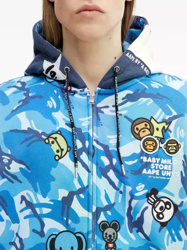 AAPE BY *A BATHING APE Baby Milo Camouflage Hoodie - Blue