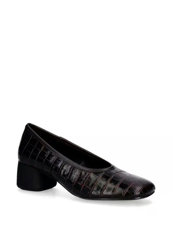 VAGABOND SHOEMAKERS Livia Croc-effect Block-heel Pumps - Brown