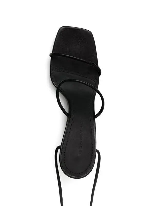 Rick Owens Cantilever Lace-up Wedge Sandals - Black