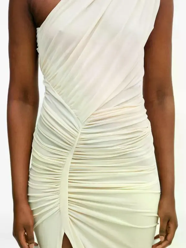Rick Owens One-shoulder Ruched Midi Dress - Neutrals