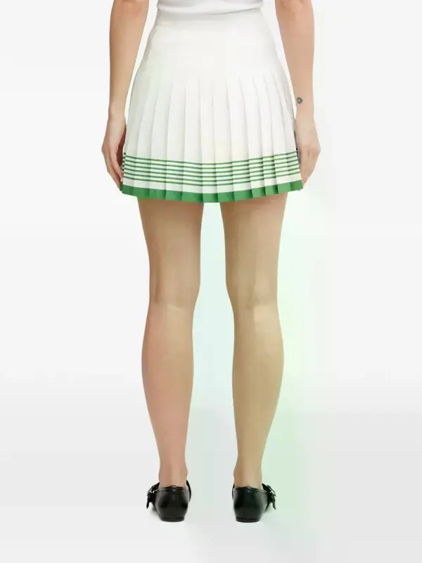 Lacoste Pleated Striped Detail Mini Skirt
