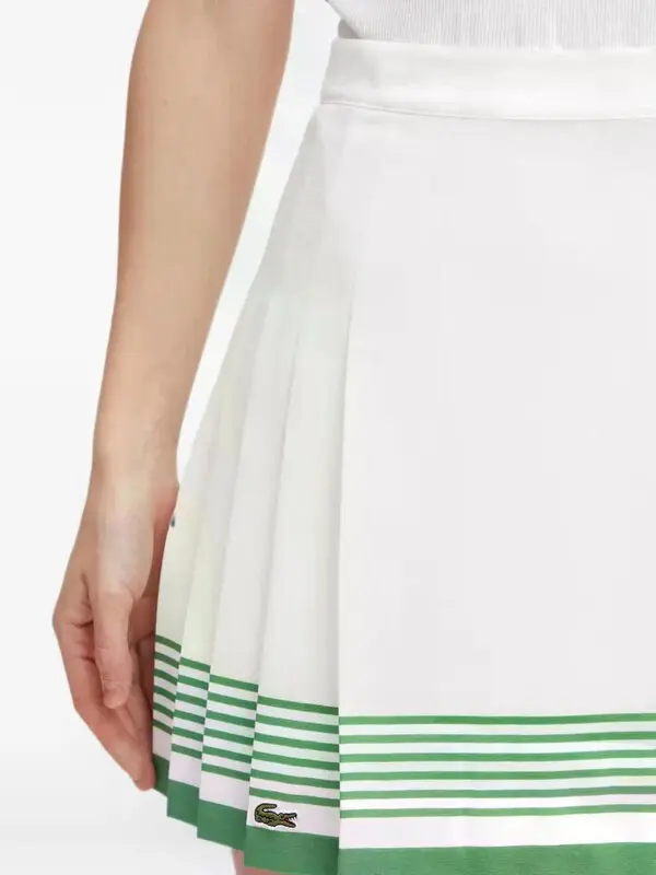 Lacoste Pleated Striped Detail Mini Skirt