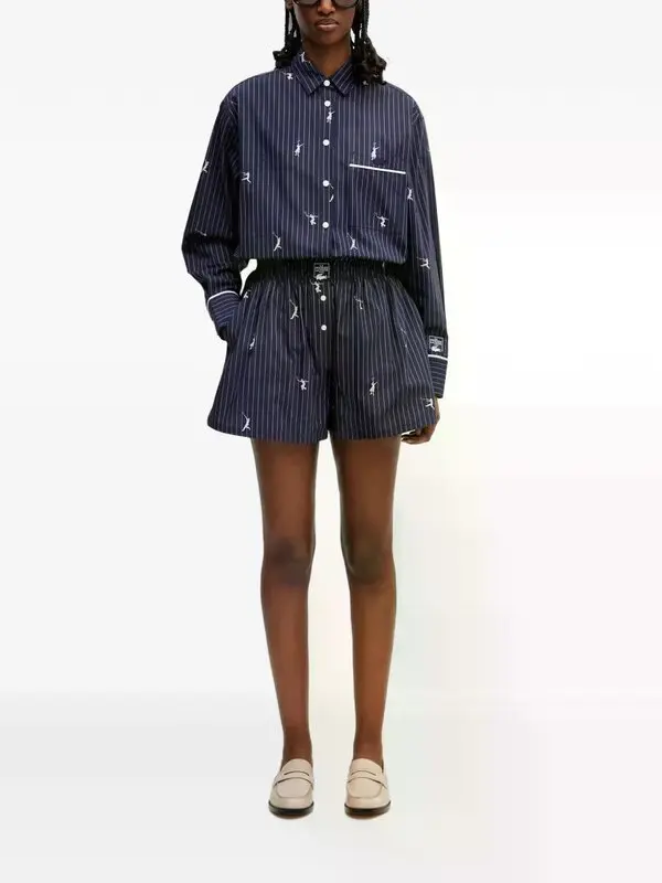 Lacoste Pinstriped Embroidered Shirt