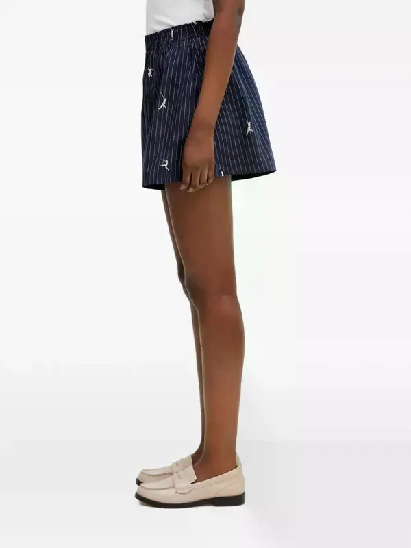 Lacoste Embroidered Pinstriped Shorts