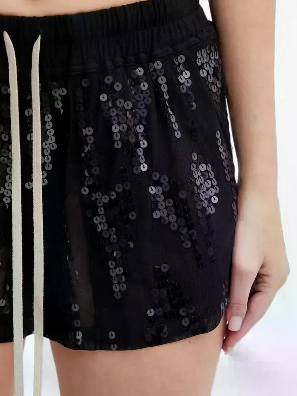 Rick Owens Sequin Embellished Drawstring Shorts
