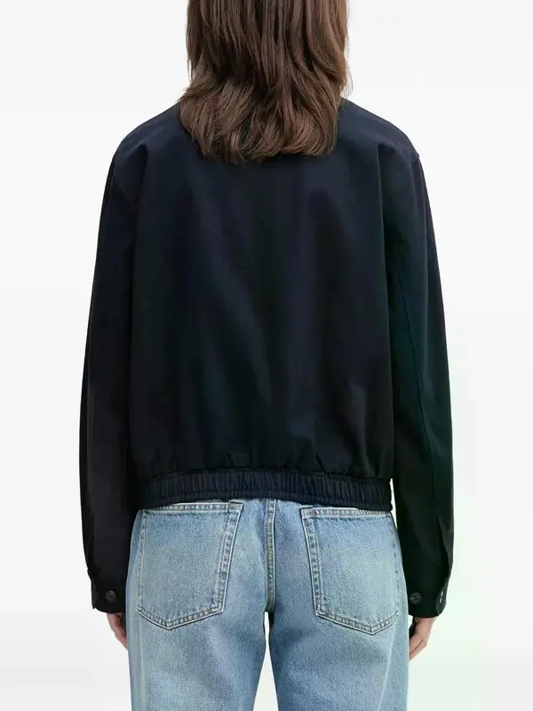 SPORTY & RICH Logo Embroidered Zip-up Jacket