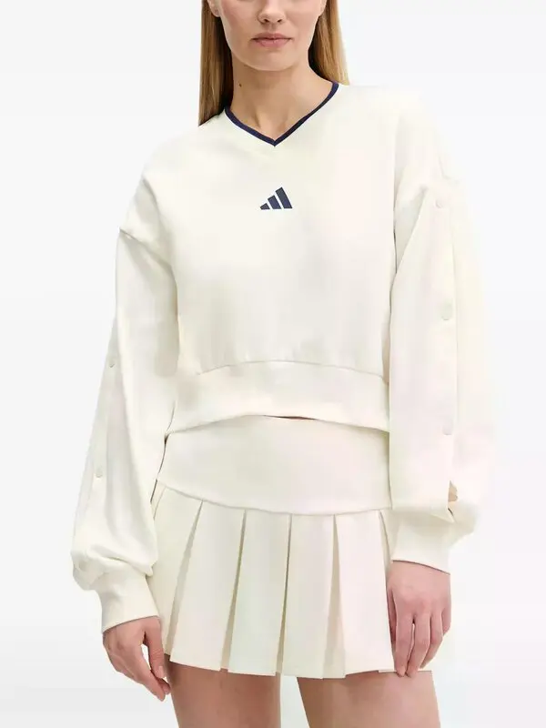 Adidas Logo Print Press-stud Sweater