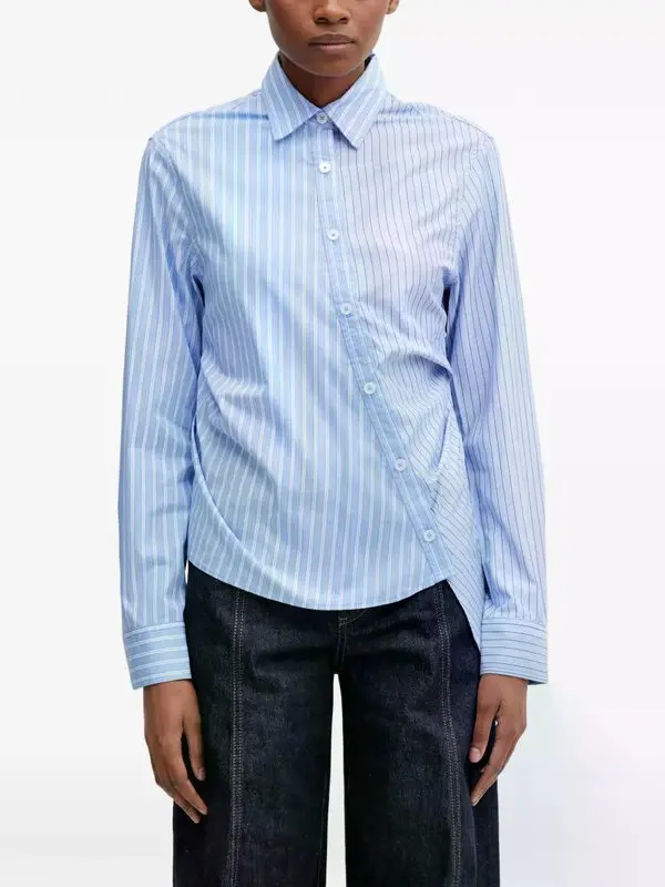 Andersson Bell Asymmetric Striped Shirt - Blue
