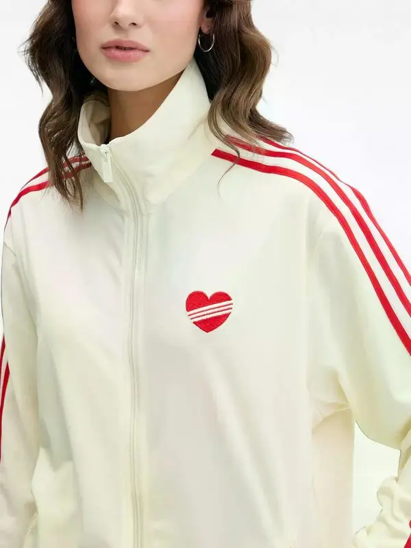 Adidas Heart Embroidered Side-stripe Jacket
