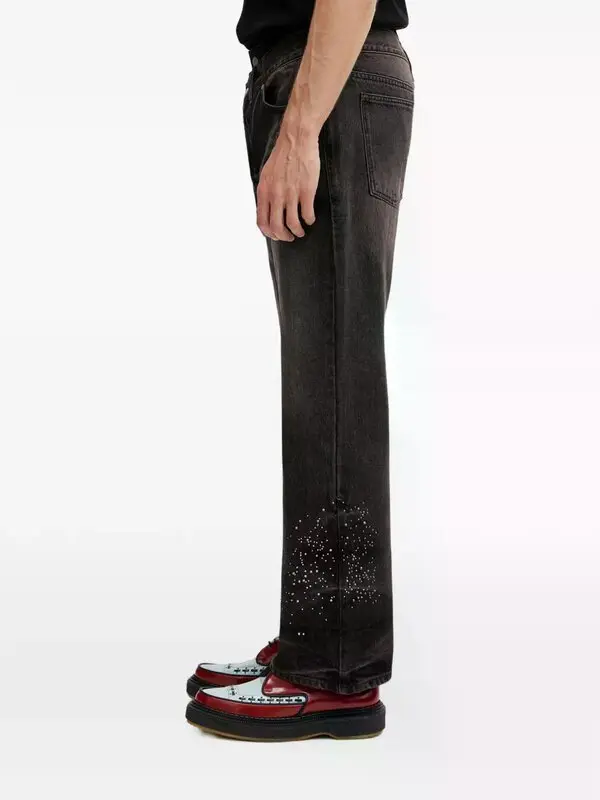 Andersson Bell Stud-embellished Layered-waist Jeans