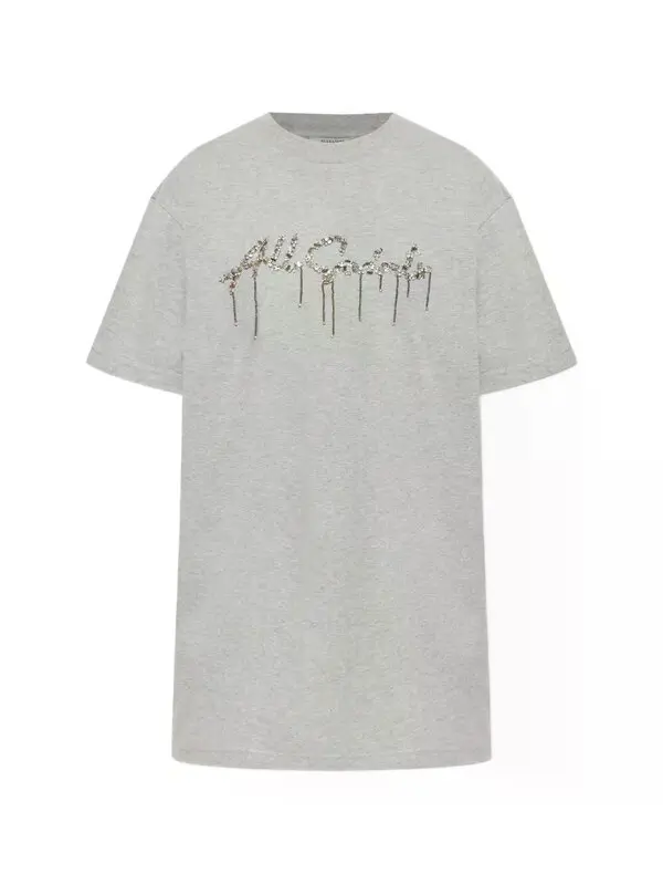 ALLSAINTS Sequin-embellished Logo T-shirt - Grey