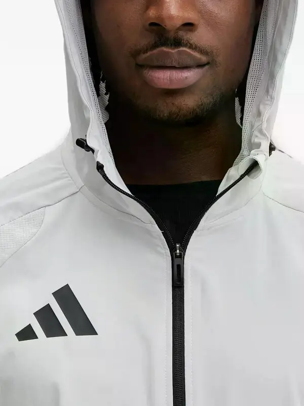 Adidas Travel Logo-print Hooded Jacket