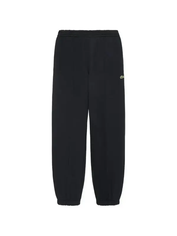 Lacoste Logo-patch Pintuck Track Pants - Black