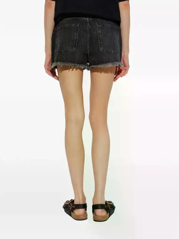 ALLSAINTS Heidi Stud-embellished Frayed-hem Shorts