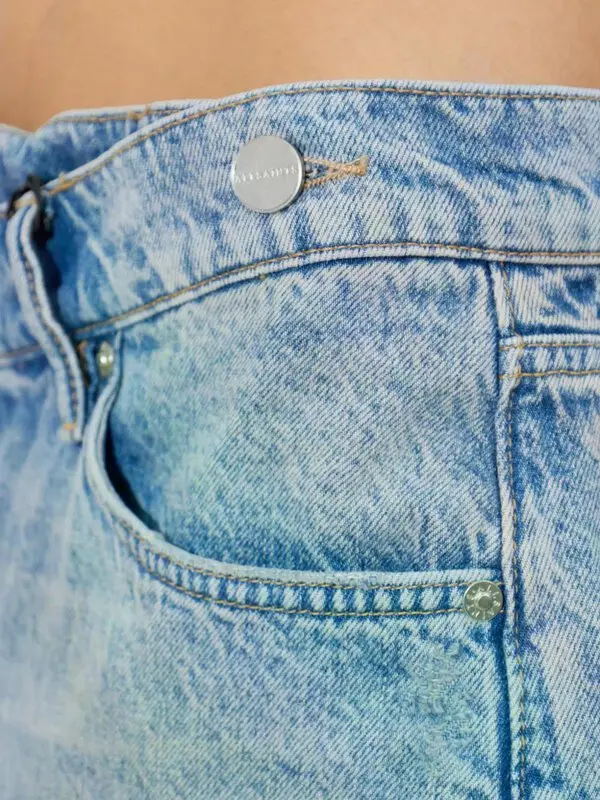 ALLSAINTS Aki Distressed Raw-hem Denim Shorts