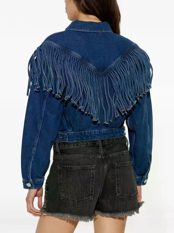 ALLSAINTS Marlene Tassel-trim Denim Jacket