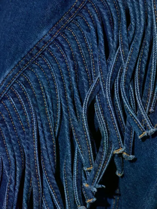 ALLSAINTS Marlene Tassel-trim Denim Jacket