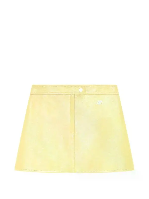 COURREGES Vinyl-effect A-line Mini Skirt